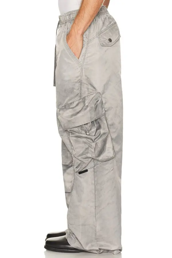 FENG CHEN WANG Sand Washed Nylon Cargo Pants