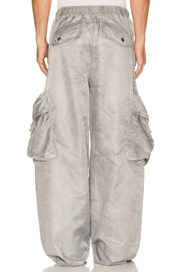 FENG CHEN WANG Sand Washed Nylon Cargo Pants