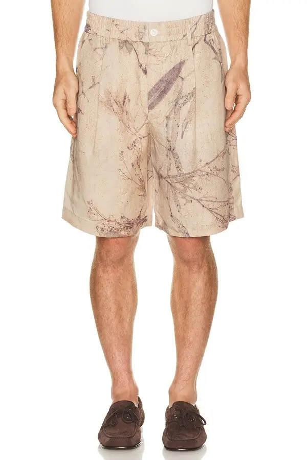 FENG CHEN WANG Printed Plant Dye Shorts