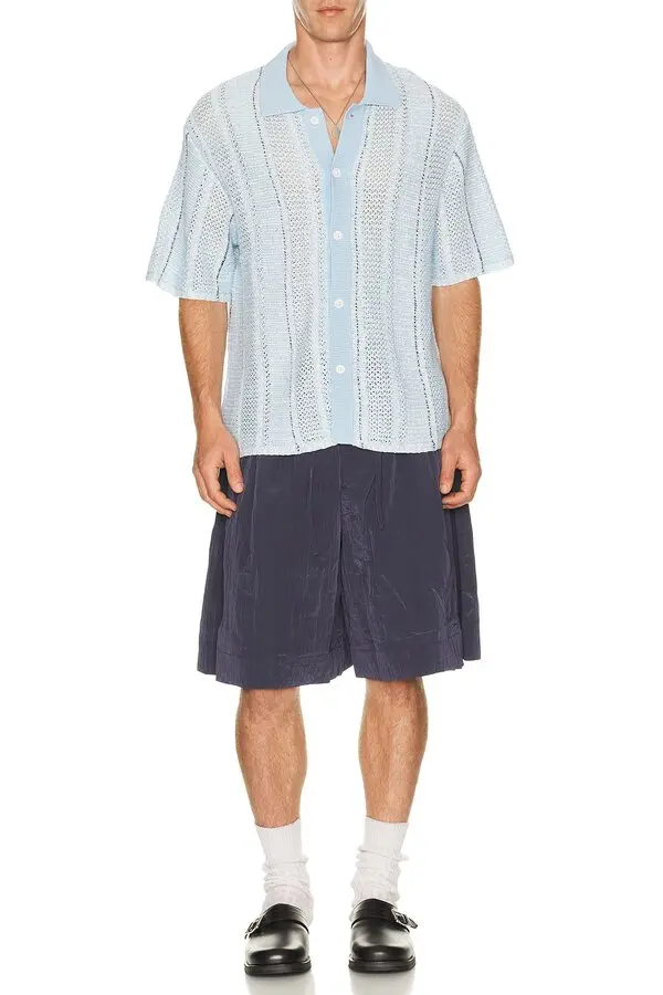 FENG CHEN WANG Knitted Cardigan Sweater - Blue Check