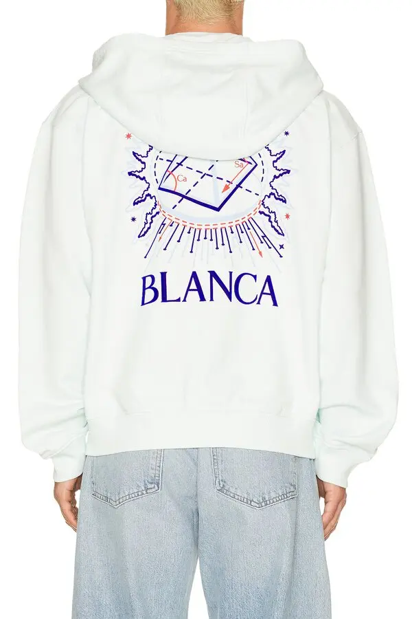 Casablanca Celestial Pyramid Flock Printed Classic Zip Up Hoodie