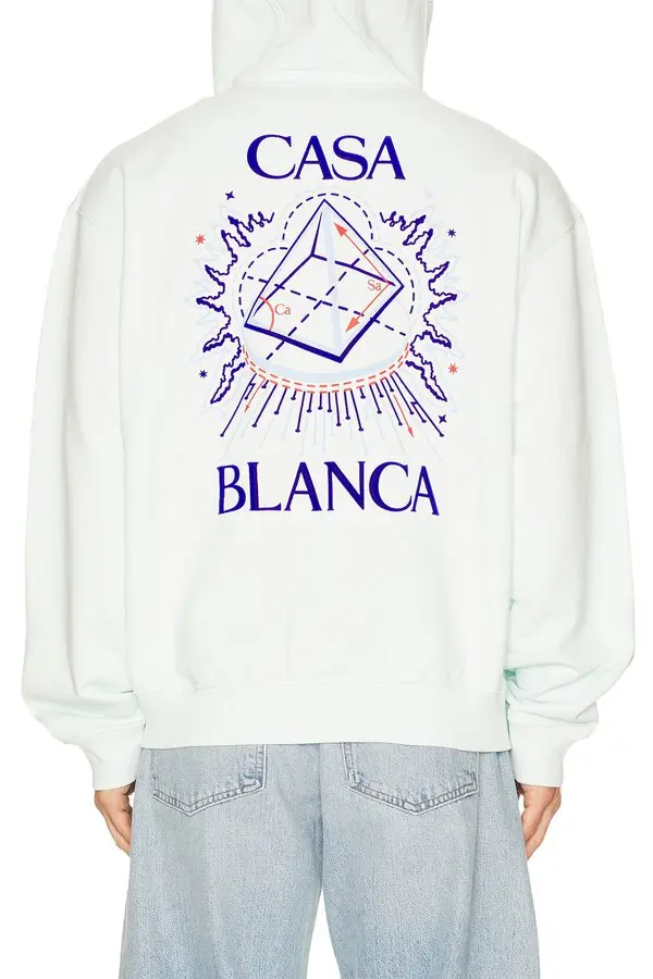 Casablanca Celestial Pyramid Flock Printed Classic Zip Up Hoodie