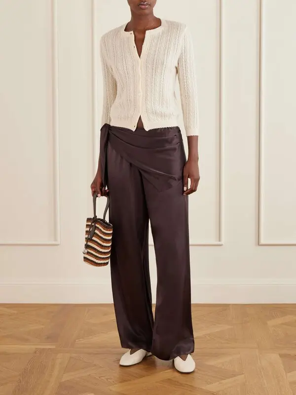 DÔEN Lavona Scarf-detailed Silk Pants