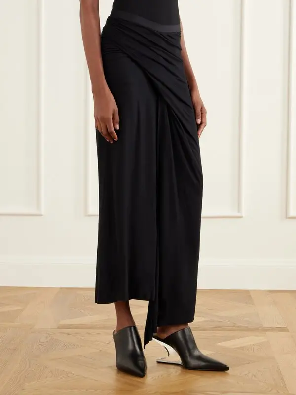 Rick Owens Anthem Draped Midi Skirt