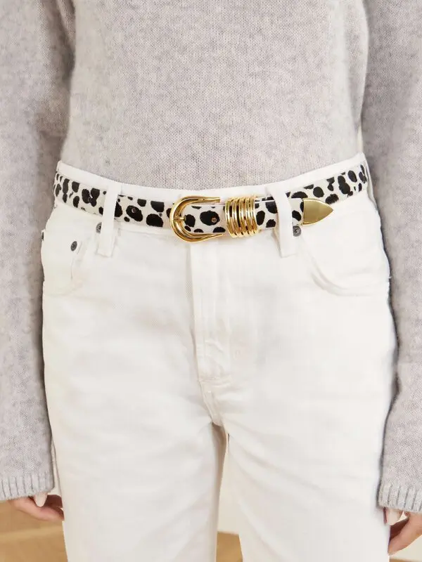 DEHANCHE Hollyhock Dalmatian Calf Hair Belt