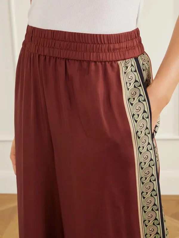 La DoubleJ Palazzo Printed Silk-twill Wide-leg Pants