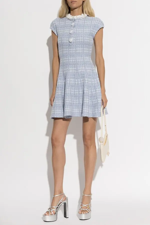 SELF-PORTRAIT Dress With Appliqués At The Neckline