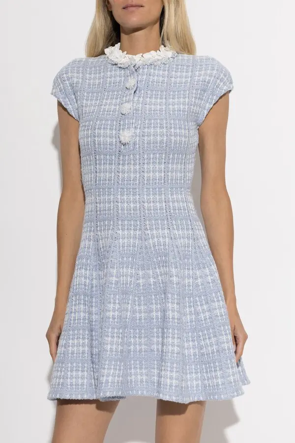 SELF-PORTRAIT Dress With Appliqués At The Neckline