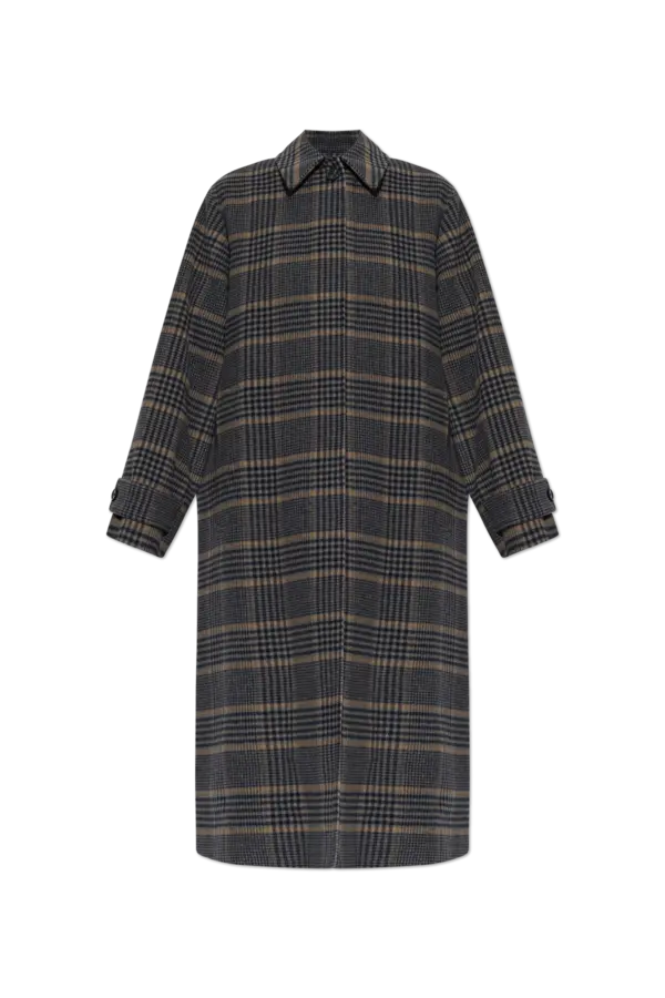 Paul Smith Wool Plaid Coat - Grey