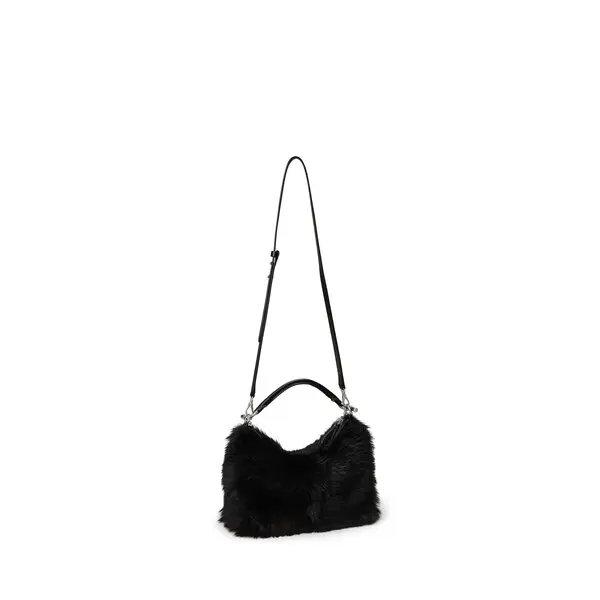 Ralph Lauren Shearling Small Blaike Shoulder Bag