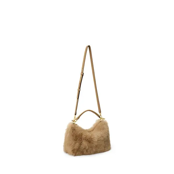 Ralph Lauren Shearling Small Blaike Shoulder Bag