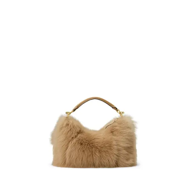 Ralph Lauren Shearling Small Blaike Shoulder Bag