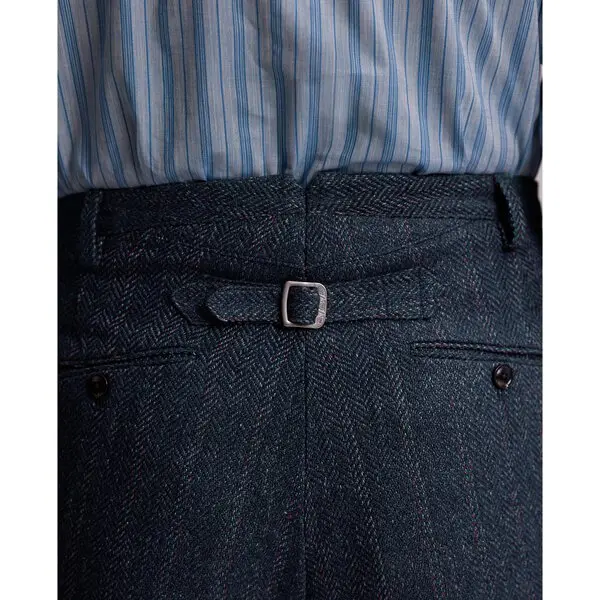 Ralph Lauren Slim Fit Linen-blend Herringbone Trouser