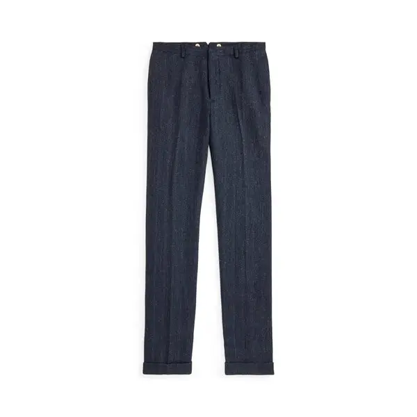 Ralph Lauren Slim Fit Linen-blend Herringbone Trouser
