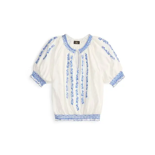 Ralph Lauren Hand-embroidered Jersey Top