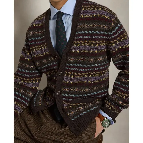 Ralph Lauren Fair Isle Wool Cardigan