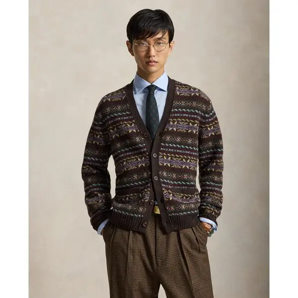 Ralph Lauren Fair Isle Wool Cardigan
