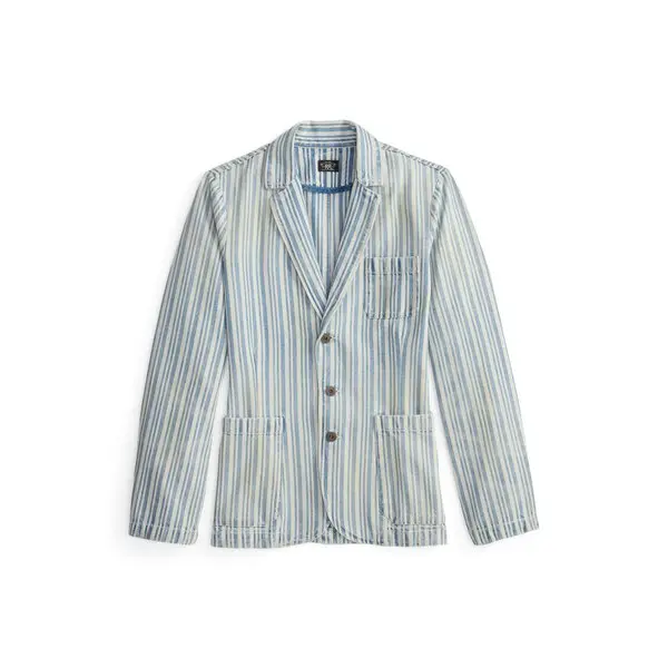 Ralph Lauren Indigo Striped Twill Blazer