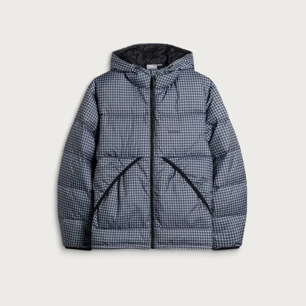 Gramicci Coldfront Down Jacket Checked Puffer With Hood