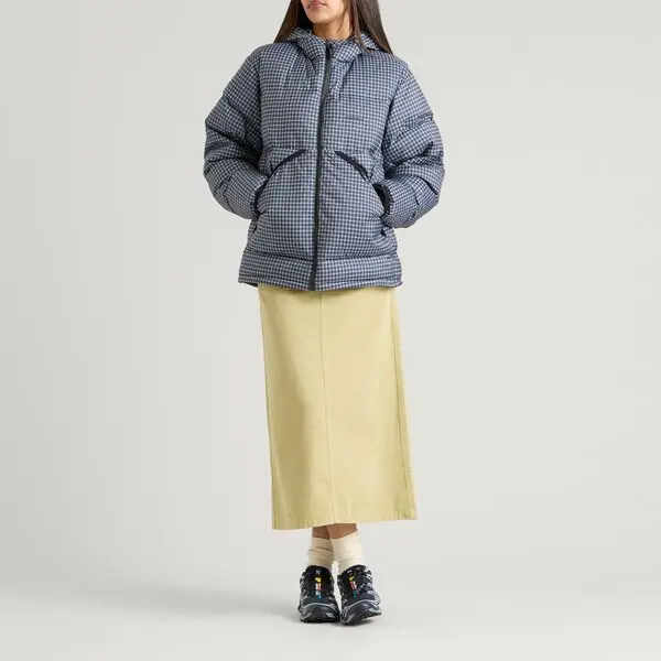 Gramicci Coldfront Down Jacket Checked Puffer With Hood