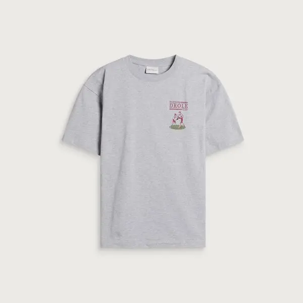 Drole De Monsieur Drôle Boxers T-shirt - Heather Grey