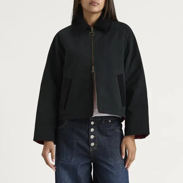Barbour Reversible Diamond-quilted Jacket - Black/cardinal