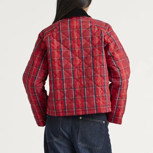 Barbour Reversible Diamond-quilted Jacket - Black/cardinal