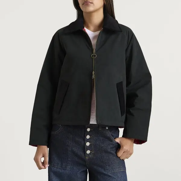 Barbour Reversible Diamond-quilted Jacket - Black/cardinal
