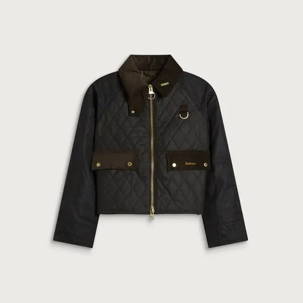 Barbour Reimagined Icons Quilted Spey Wax Jacket - Olive/classic