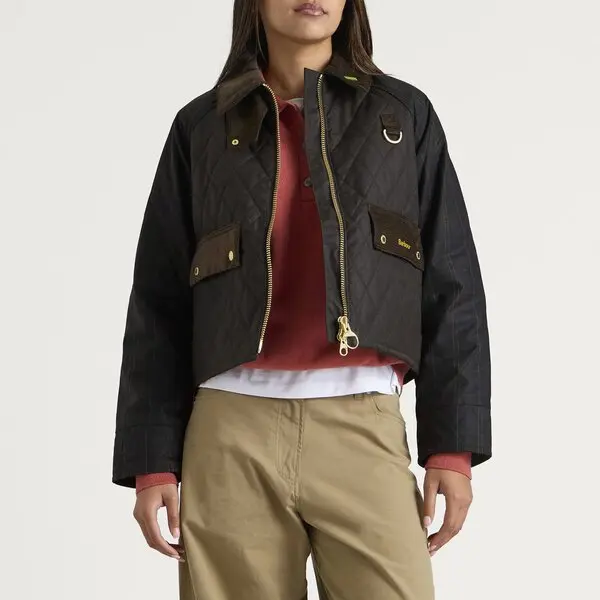 Barbour Reimagined Icons Quilted Spey Wax Jacket - Olive/classic