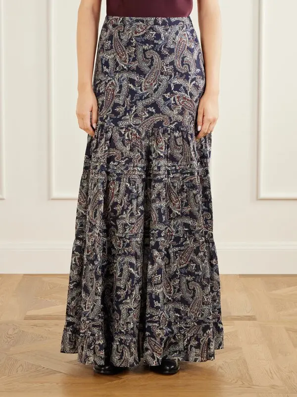 Veronica Beard Paisley-print Maxi Skirt - Multi
