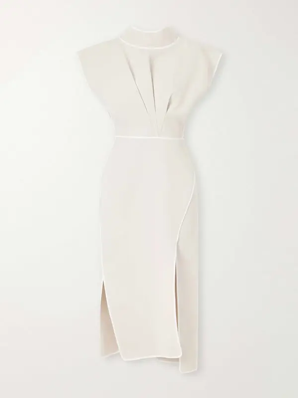 Maticevski Pageant Paneled Crepe Midi Dress