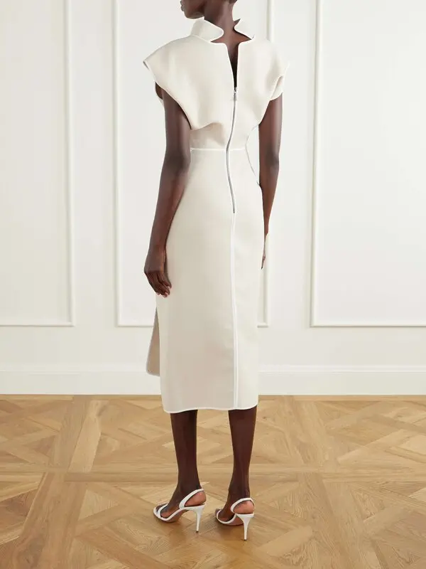 Maticevski Pageant Paneled Crepe Midi Dress