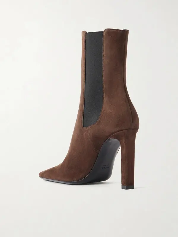 Saint Laurent Francoise 95 Suede Ankle Boots
