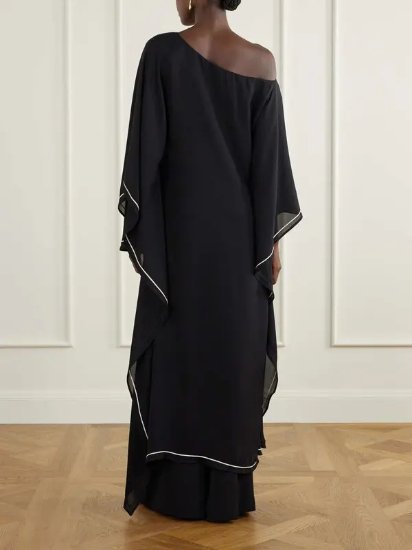 ANDRES OTALORA Permanecer Off-the-shoulder Silk-georgette Blouse