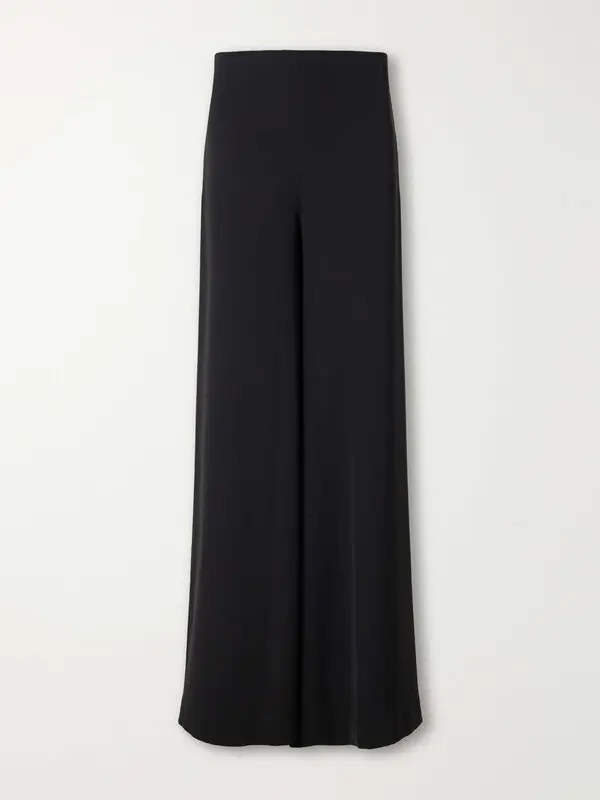 ANDRES OTALORA Espacio Fiel Crepe Wide-leg Pants - Black