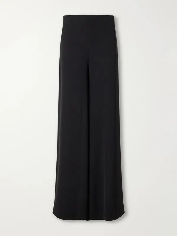 ANDRES OTALORA Espacio Fiel Wide-leg Crepe Pants - Black