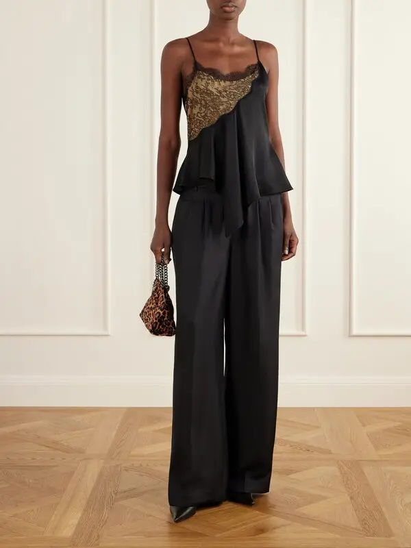 Stella McCartney Lace-trimmed Satin Cami
