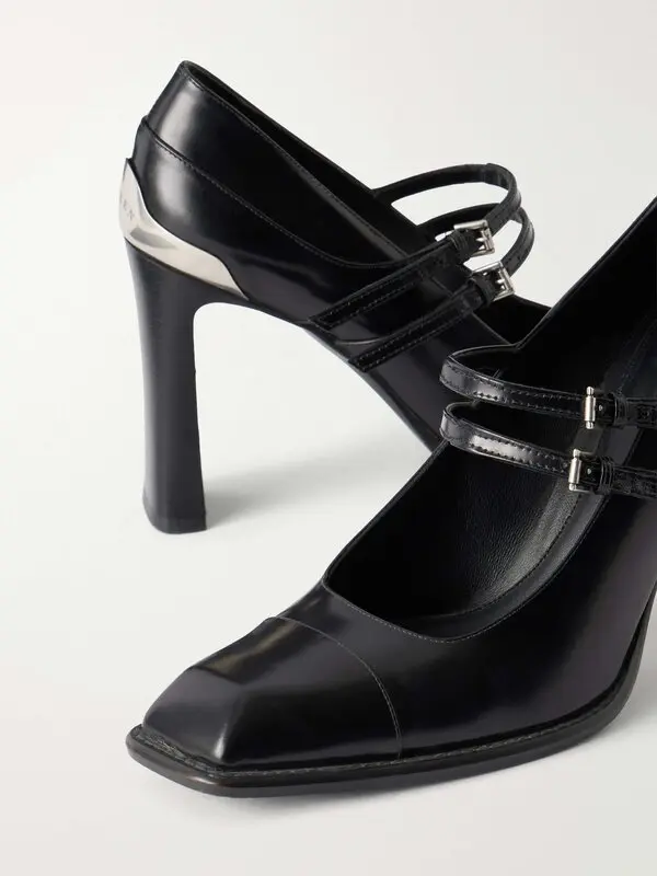 Alexander McQueen Niko Leather Mary Jane Pumps