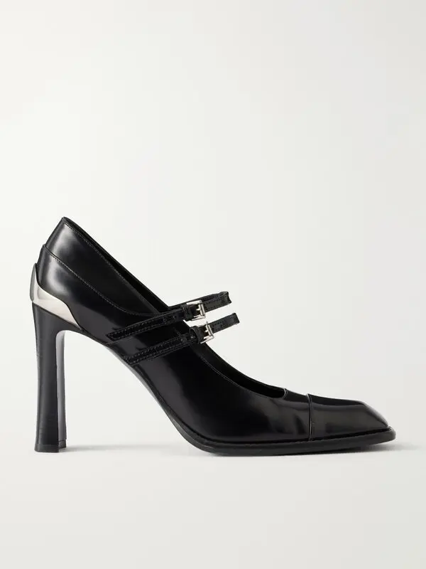 Alexander McQueen Niko Leather Mary Jane Pumps
