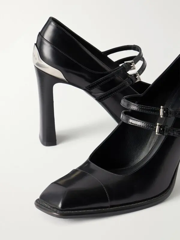 Alexander McQueen Niko Leather Mary Jane Pumps