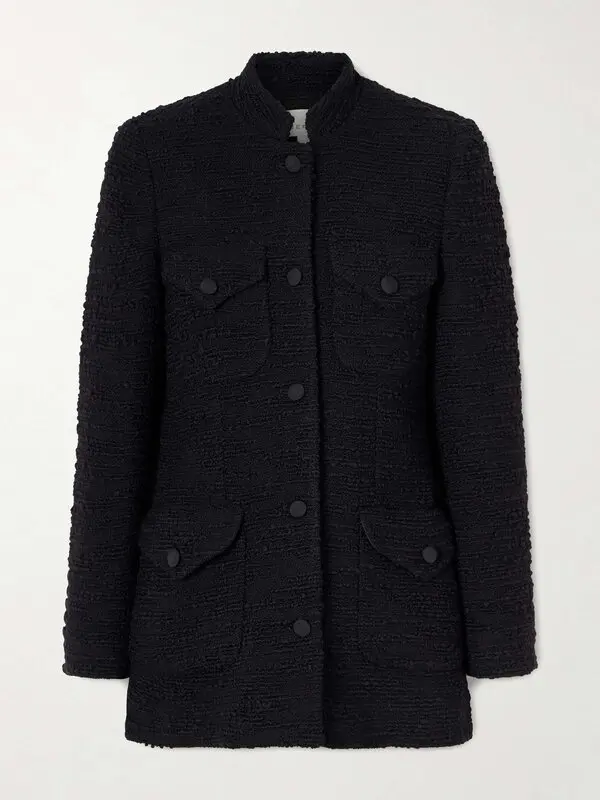 LIBEROWE Raja Wool-blend Tweed Jacket - Black