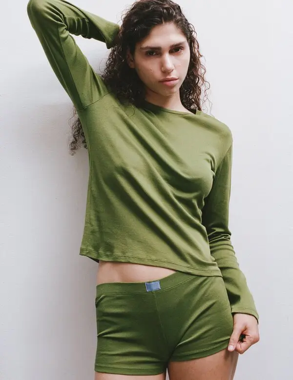Araks Sabine Long Sleeve Top In Moss