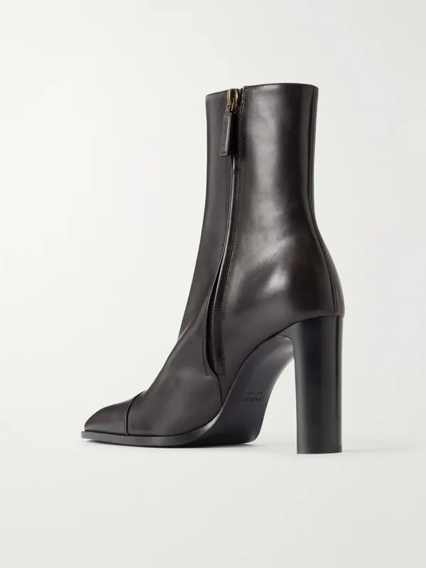 Saint Laurent Venetia 95 Leather Ankle Boots