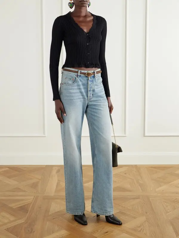 Saint Laurent Venetia 95 Leather Ankle Boots