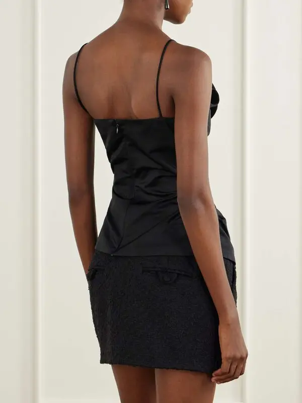 Magda Butrym Floral-appliquéd Cotton And Silk-blend Cami