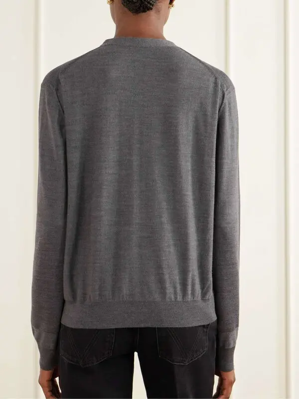Bottega Veneta Logo-embroidered Wool Cardigan