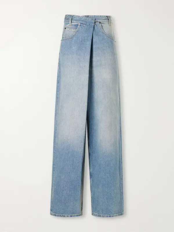 MAISON MARGIELA High-rise Wide-leg Jeans - Mid Denim