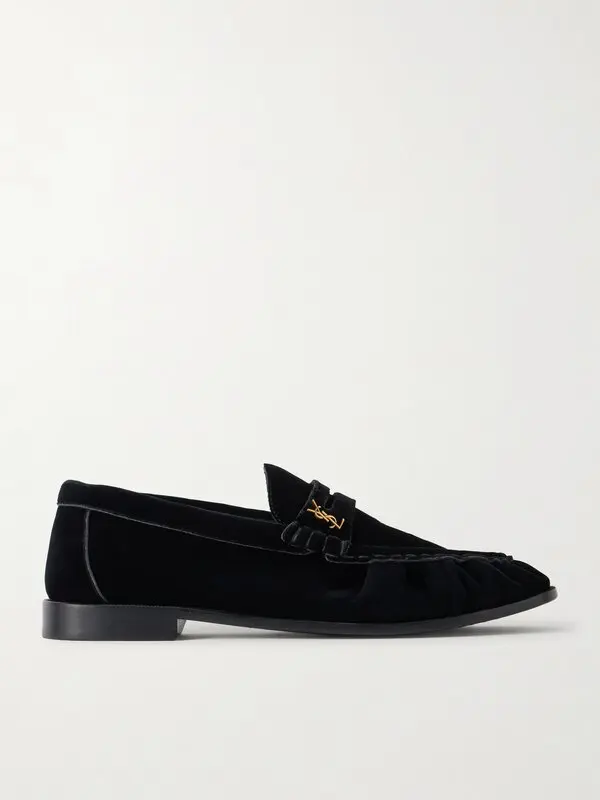 Saint Laurent Le Loafer 05 Suede Loafers - Black