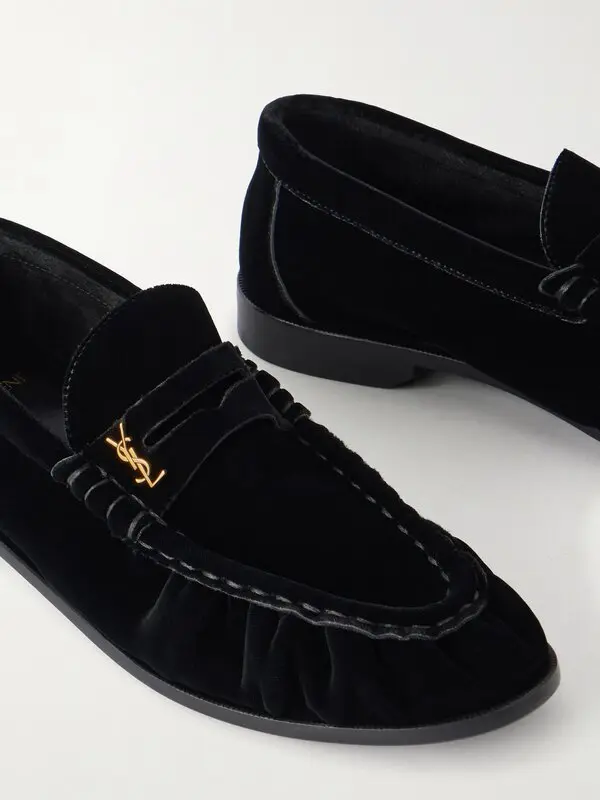 Saint Laurent Le Loafer 05 Suede Loafers - Black